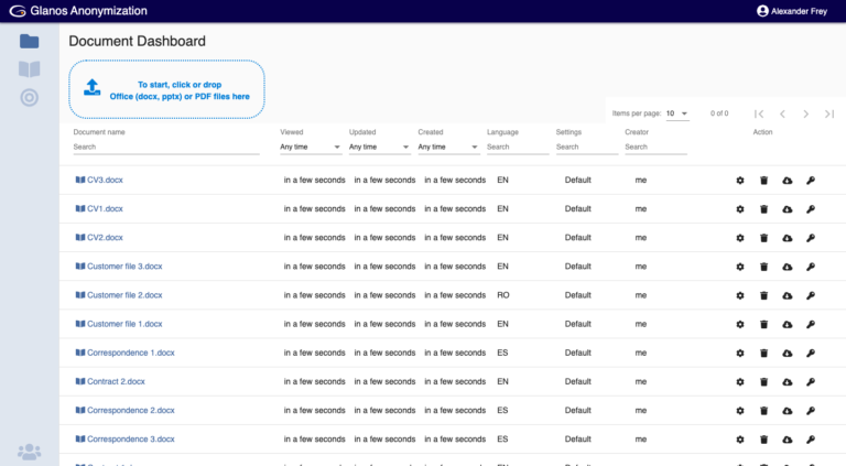 Anonymize documents automatically - Glanos GmbH